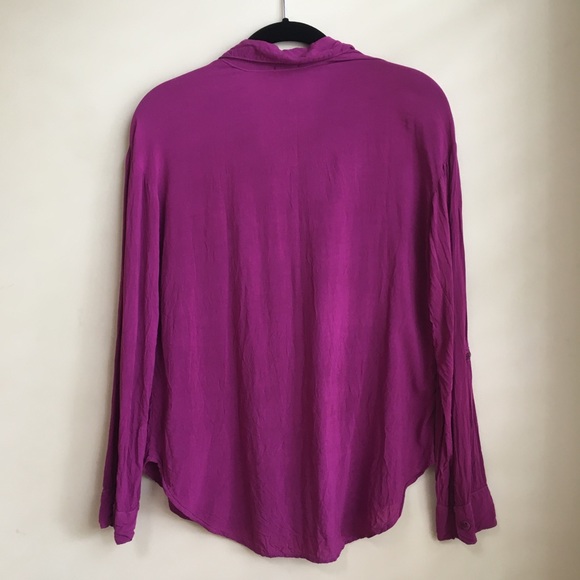 Splendid | Tops | Splendid Purple Long Sleeve Button Down Blouse | Poshmark